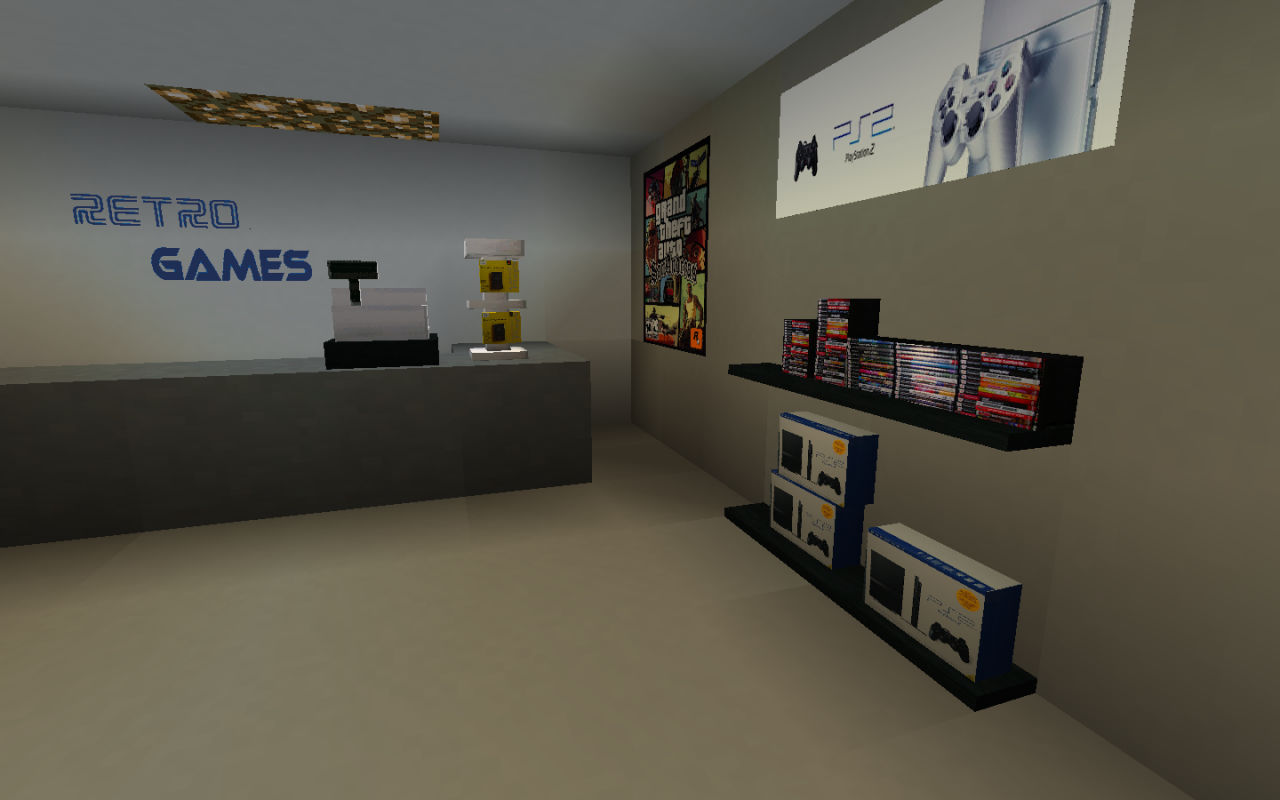 Retro Games Shop Minecraft Map