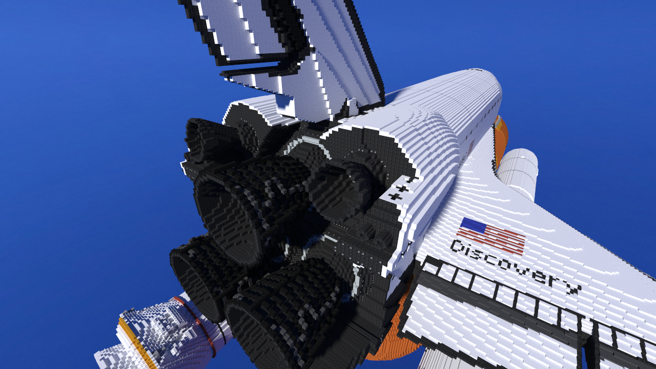 Space Shuttle Discovery - scale 11:1 Minecraft Map