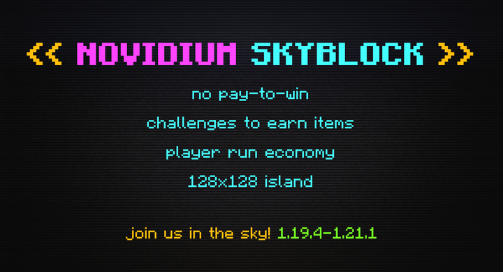 Novidium - Skyblock Minecraft Server