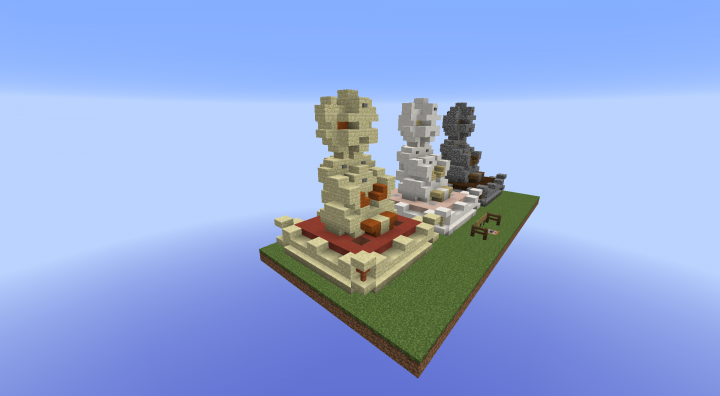 Small Buddha Statue - 3 styles + schematic Minecraft Map