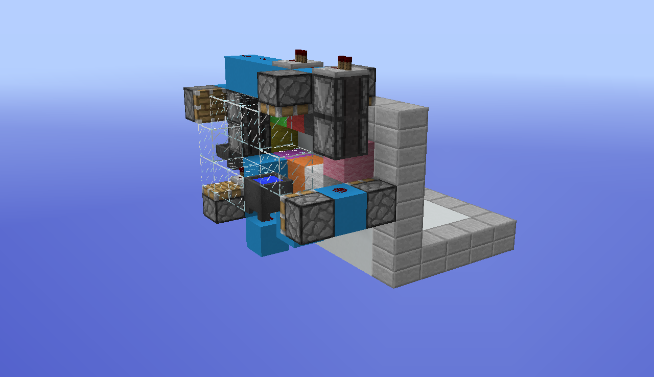Minecraft Redstone: Simple Color Combination Lock Minecraft Map