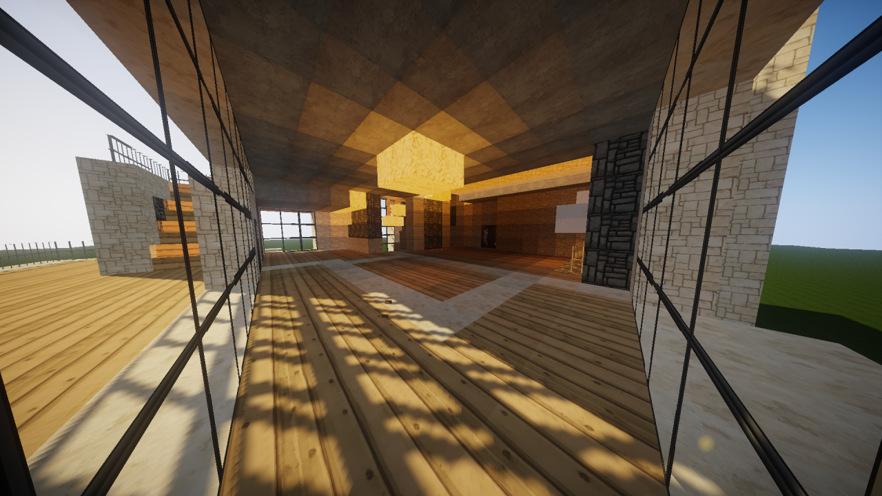 Modern Sandstone mansion (Must have crayfish furniture Mod) Minecraft Map