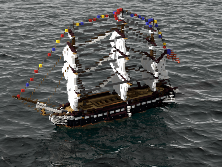 USS Constitution (V3) - American heavy frigate Minecraft Map