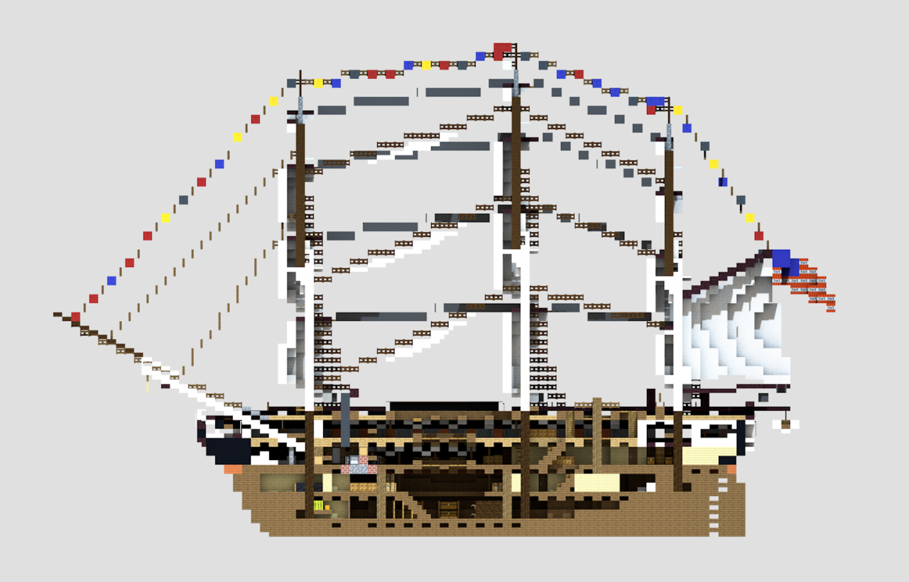 USS Constitution (V3) - American heavy frigate Minecraft Map