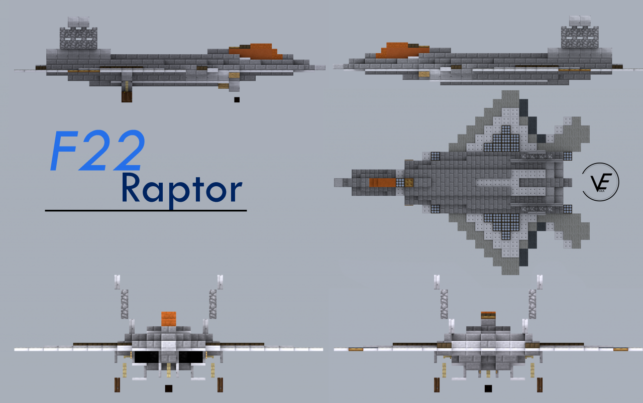 Lockheed Martin F-22 Raptor | Scale 1,5:1 Minecraft Map