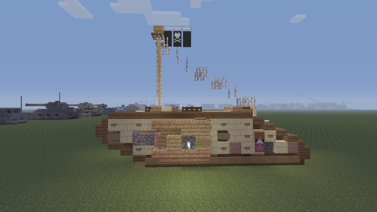 Girls und Panzer, Mark IV "Landship", Shark Team version Minecraft Map