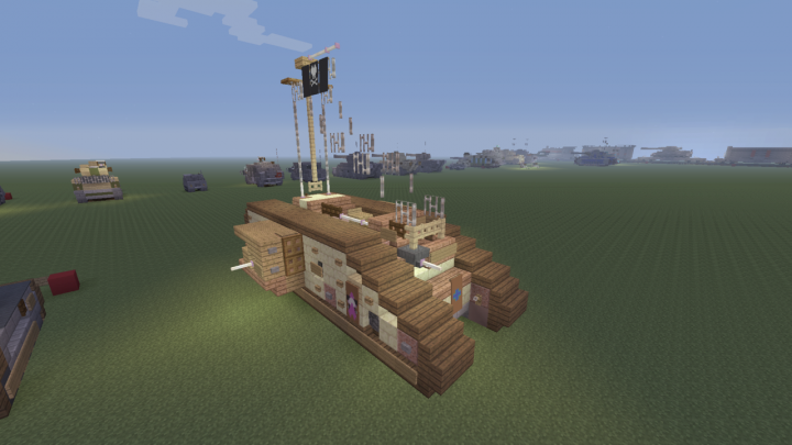 Girls und Panzer, Mark IV "Landship", Shark Team version Minecraft Map