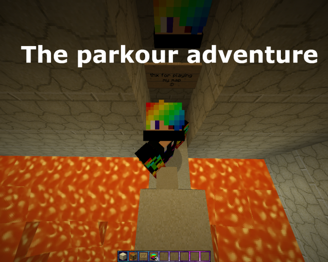 The parkour adventure Minecraft Map