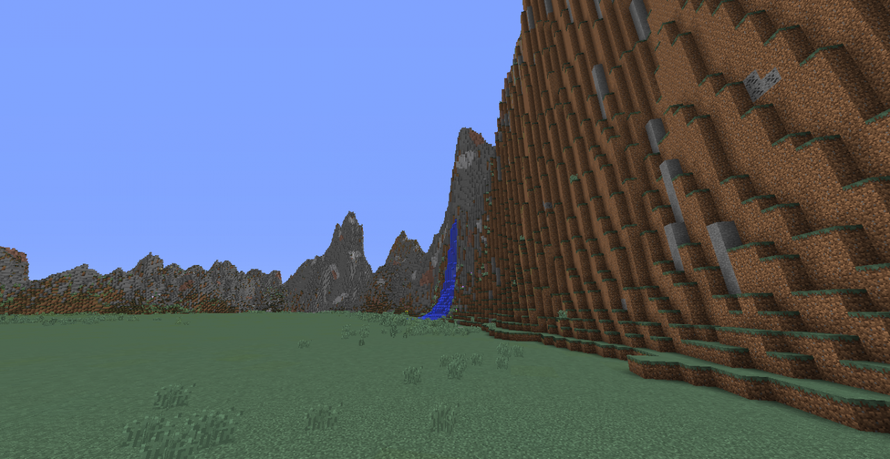 Huge Survival Mountain Range with Cliffs and Hidden Valley Minecraft Map
