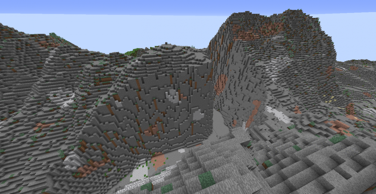 Huge Survival Mountain Range with Cliffs and Hidden Valley Minecraft Map
