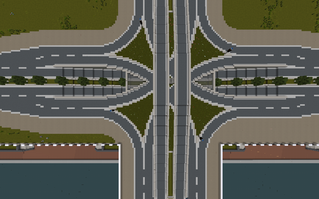 Signalled Stack Interchange Minecraft Map