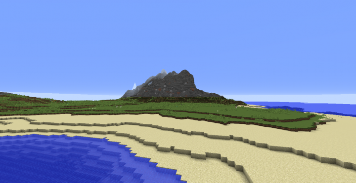 Survival Island with Beaches, Cliffs, Caverns, a Volcano, and Massive ...