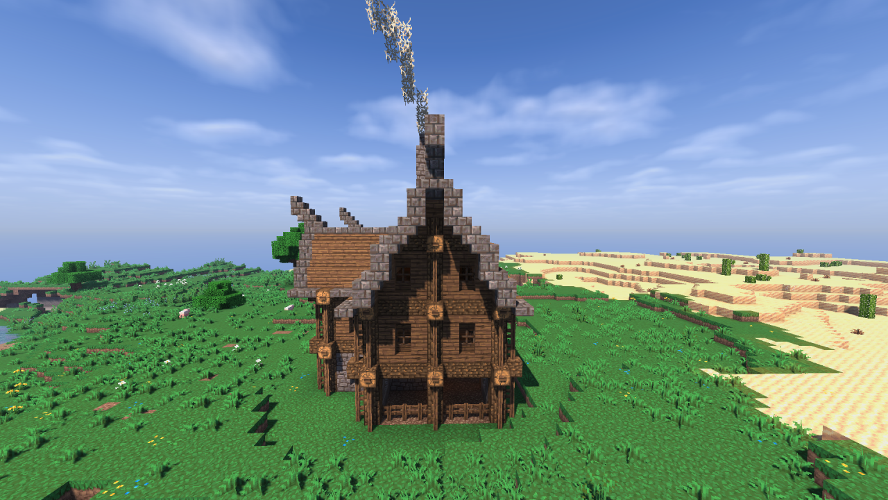 Big Medieval Farm House Minecraft Map