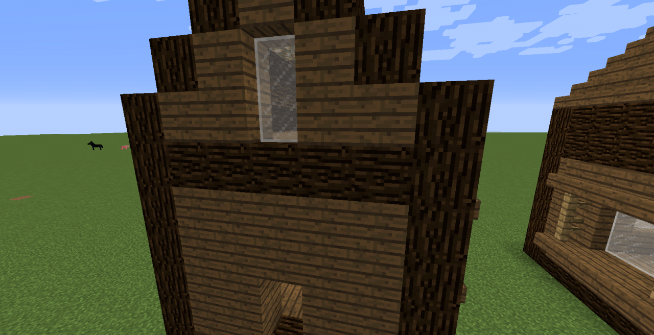 Simple 4 house village Minecraft Map