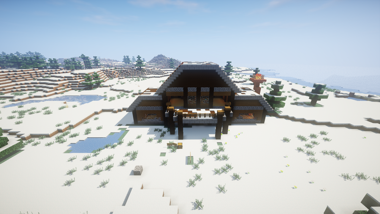 The Beautiful Mansion And The Ice Spike Base Minecraft Map