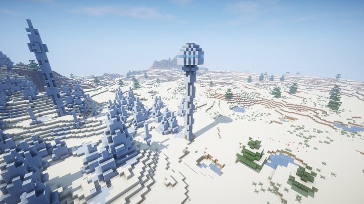 The Beautiful Mansion And The Ice Spike Base Minecraft Map