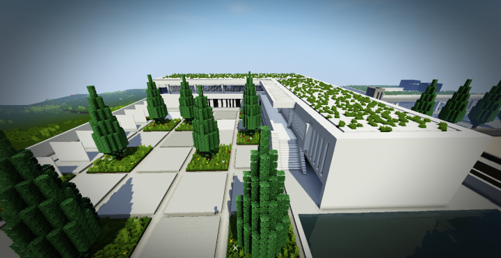 Monochrome middle high school Minecraft Map