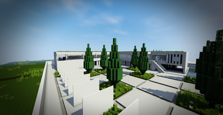 Monochrome middle high school Minecraft Map
