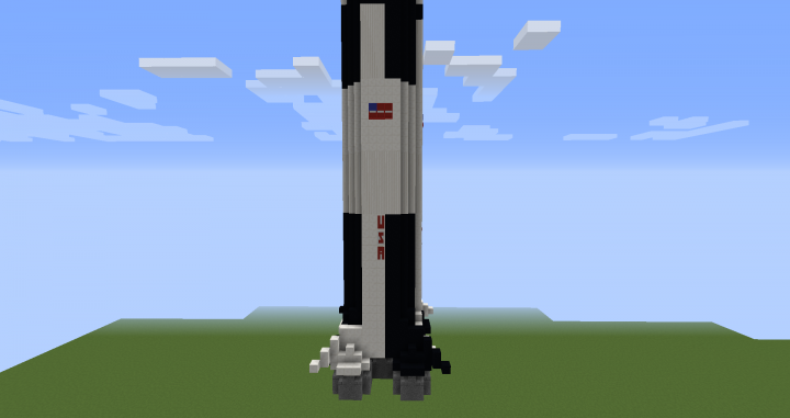 Saturn V Rocket [1:1 Scale] Minecraft Map