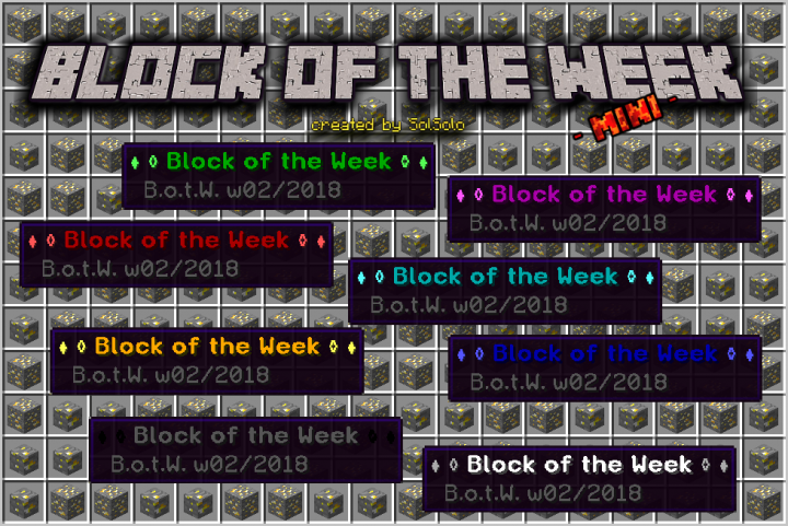 -mini- ♦ Block of the Week ♦ (w02 / 2018) Minecraft Map