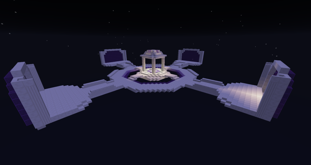PurpleGlass/Quartz Hub Spawn - 4 Portal Areas Minecraft Map