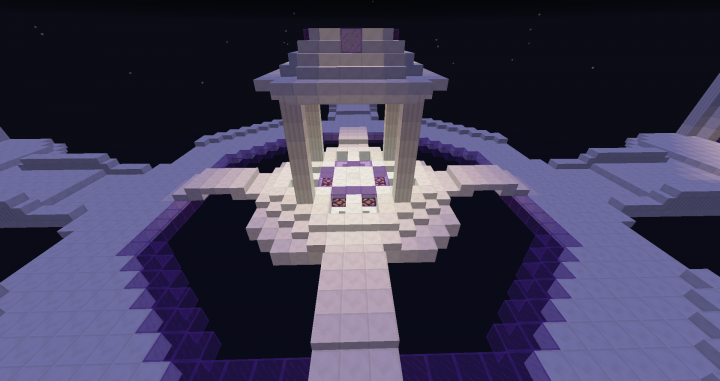 PurpleGlass/Quartz Hub Spawn - 4 Portal Areas Minecraft Map