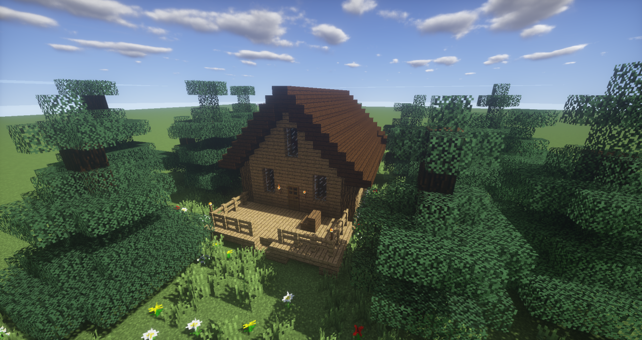 Wooden hut Minecraft Map
