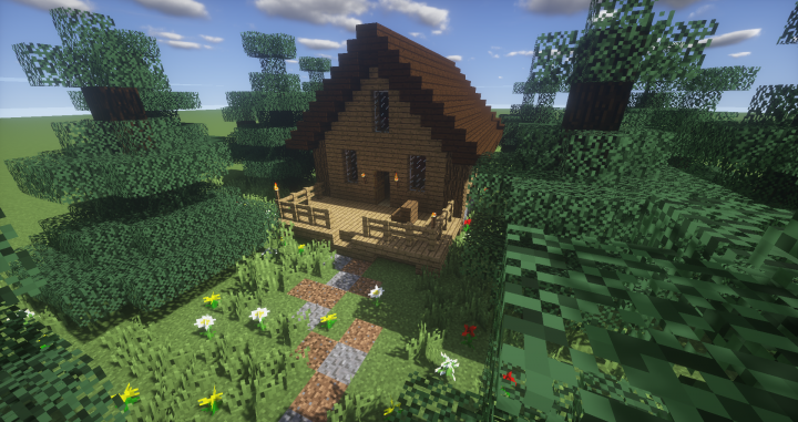 Wooden hut Minecraft Map