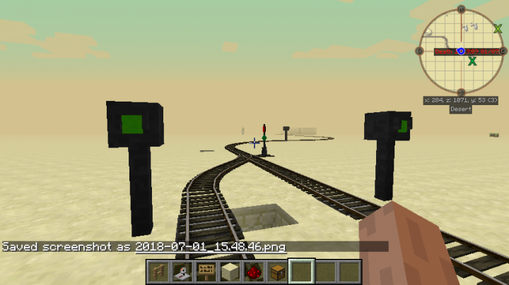 Railway signals system for traincraft (1lane) Minecraft Map
