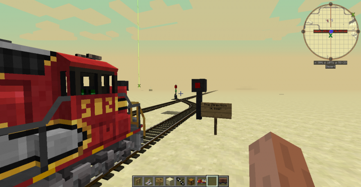Railway signals system for traincraft (1lane) Minecraft Map
