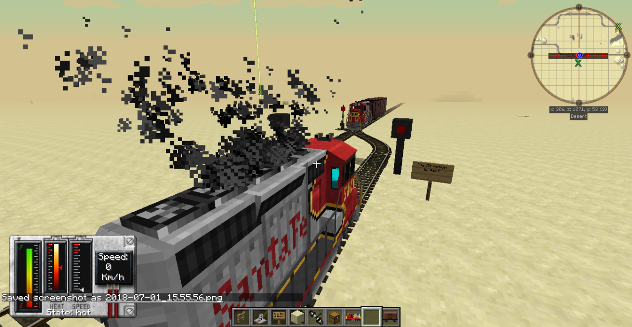 Railway signals system for traincraft (1lane) Minecraft Map
