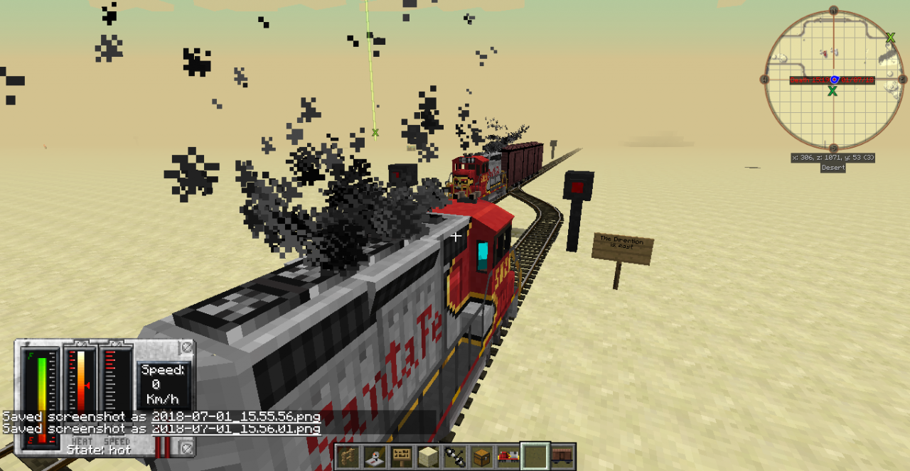 Railway signals system for traincraft (1lane) Minecraft Map