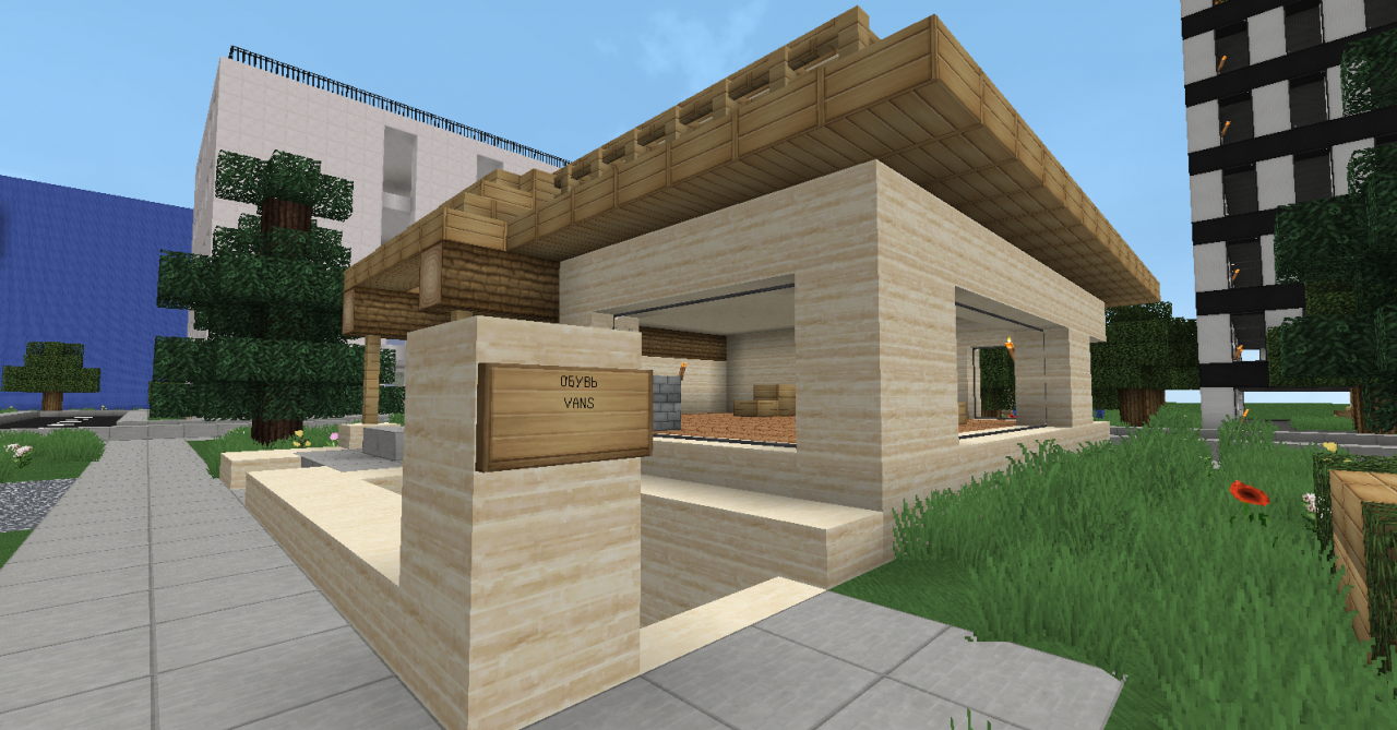 BARBERSHOP AND VANS SHOP Minecraft Map