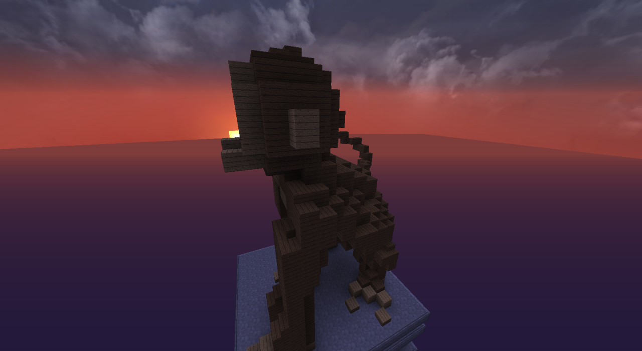 Wooden Monkey Statue Minecraft Map