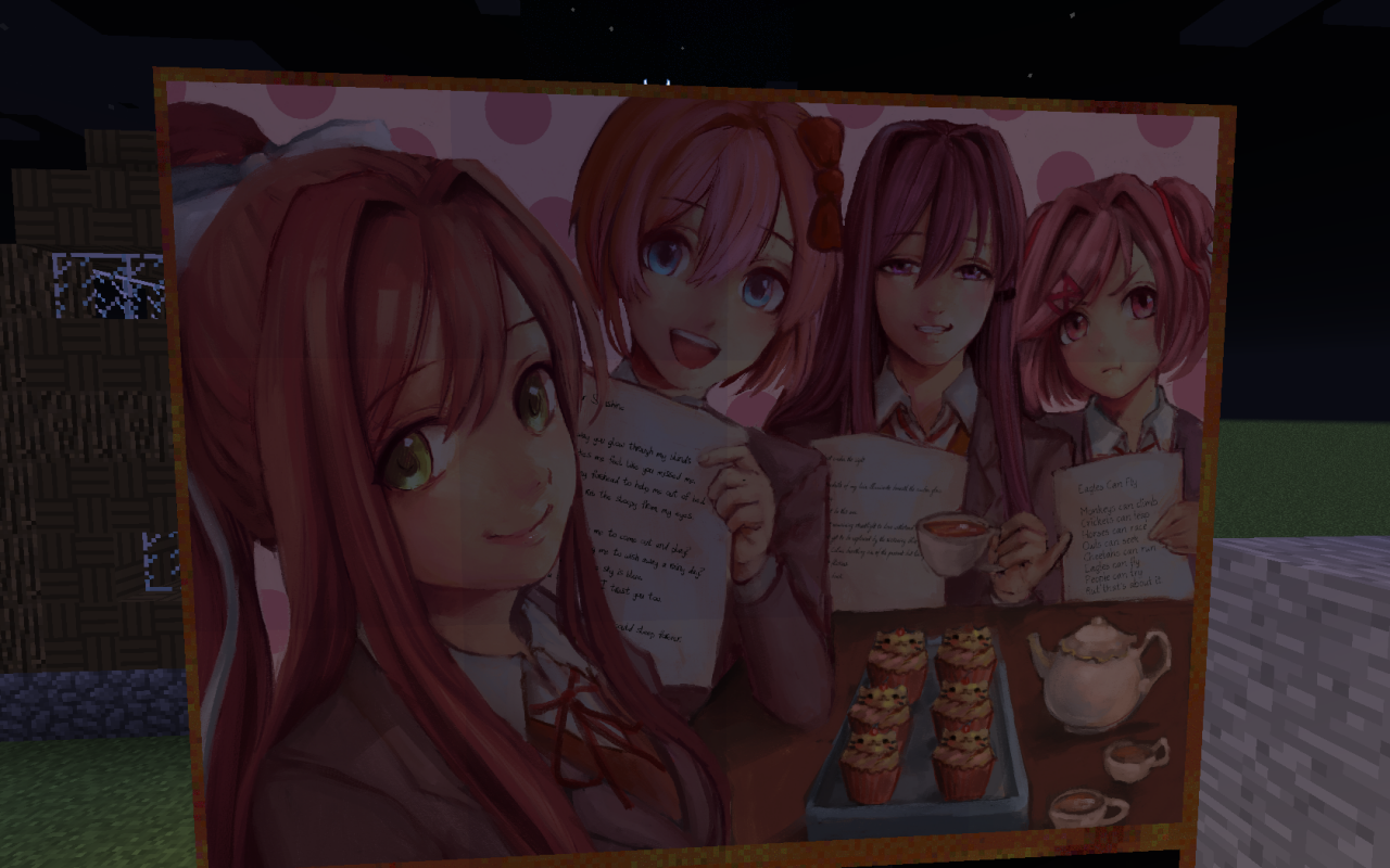 doki doki literature club Texture pack [Updated] Minecraft Texture Pack