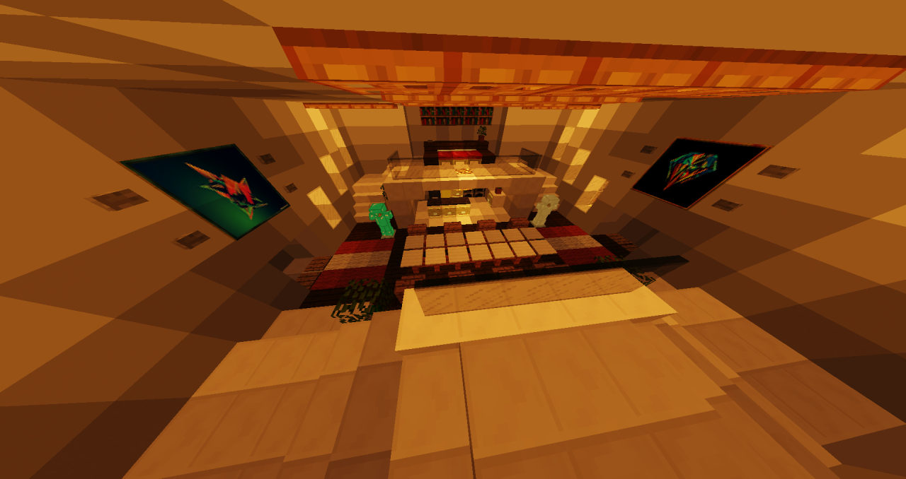 Modern House with secret basement house Minecraft Map