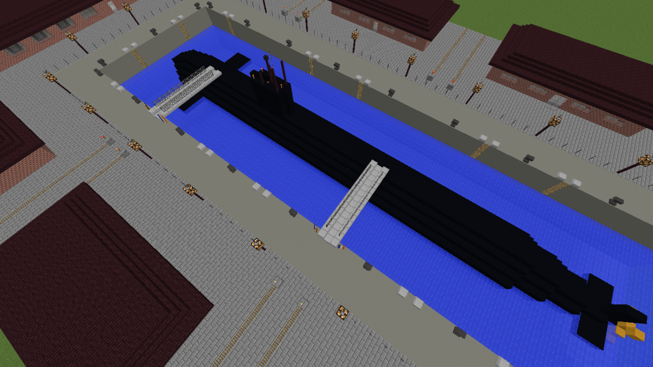 Military Submarine base Minecraft Map