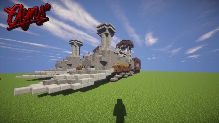 Mega build - house + train Minecraft Map