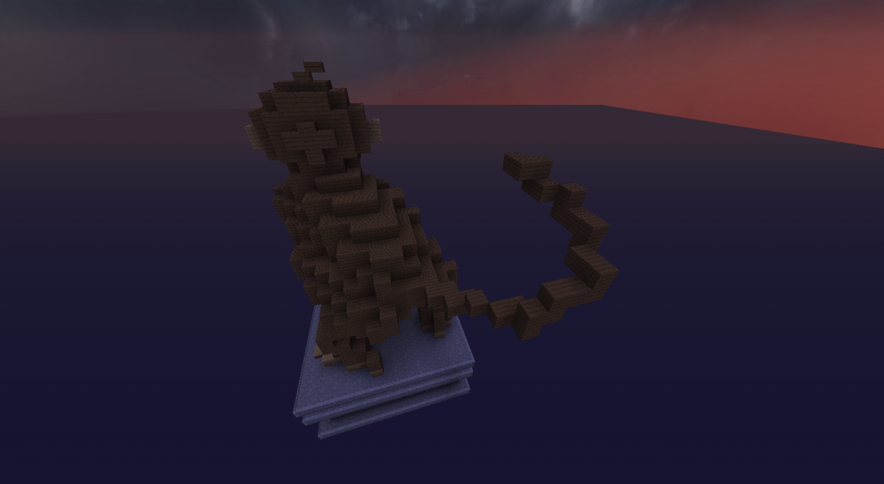 Wooden Monkey Statue Minecraft Map
