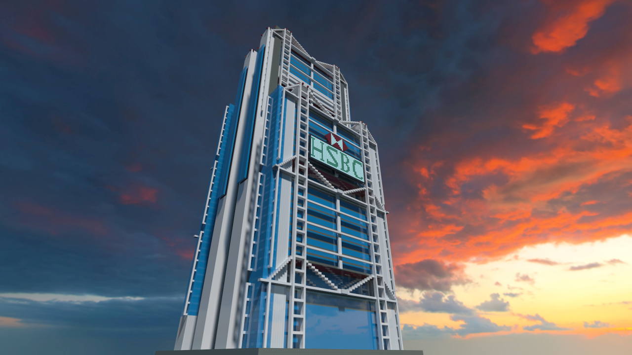 HSBC main building - 香港滙豐總行大廈 Minecraft Map