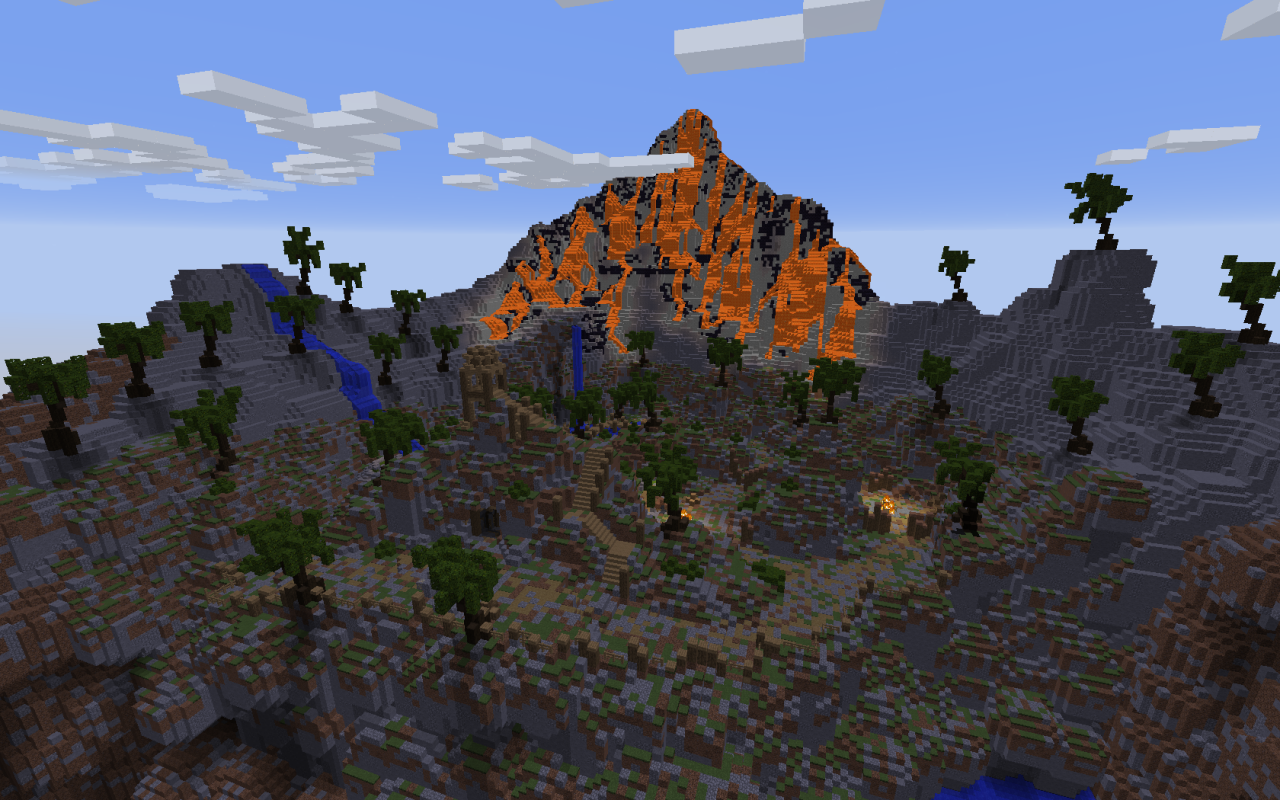 (Pvp map) based off a jungle style mountain Minecraft Map