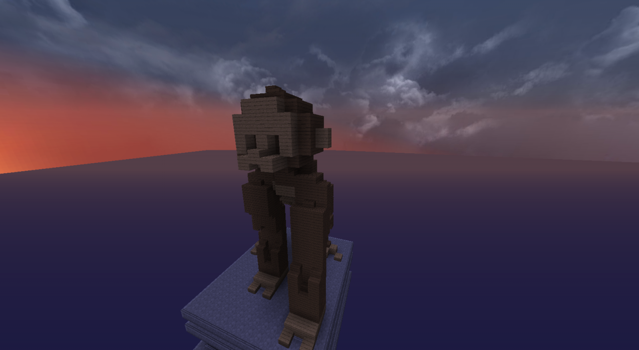 Wooden Monkey Statue Minecraft Map