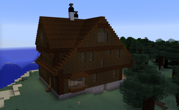 Shingle-Style Lake House Minecraft Map