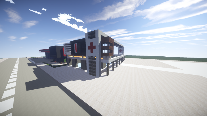 Modern German City Hospital Minecraft Map