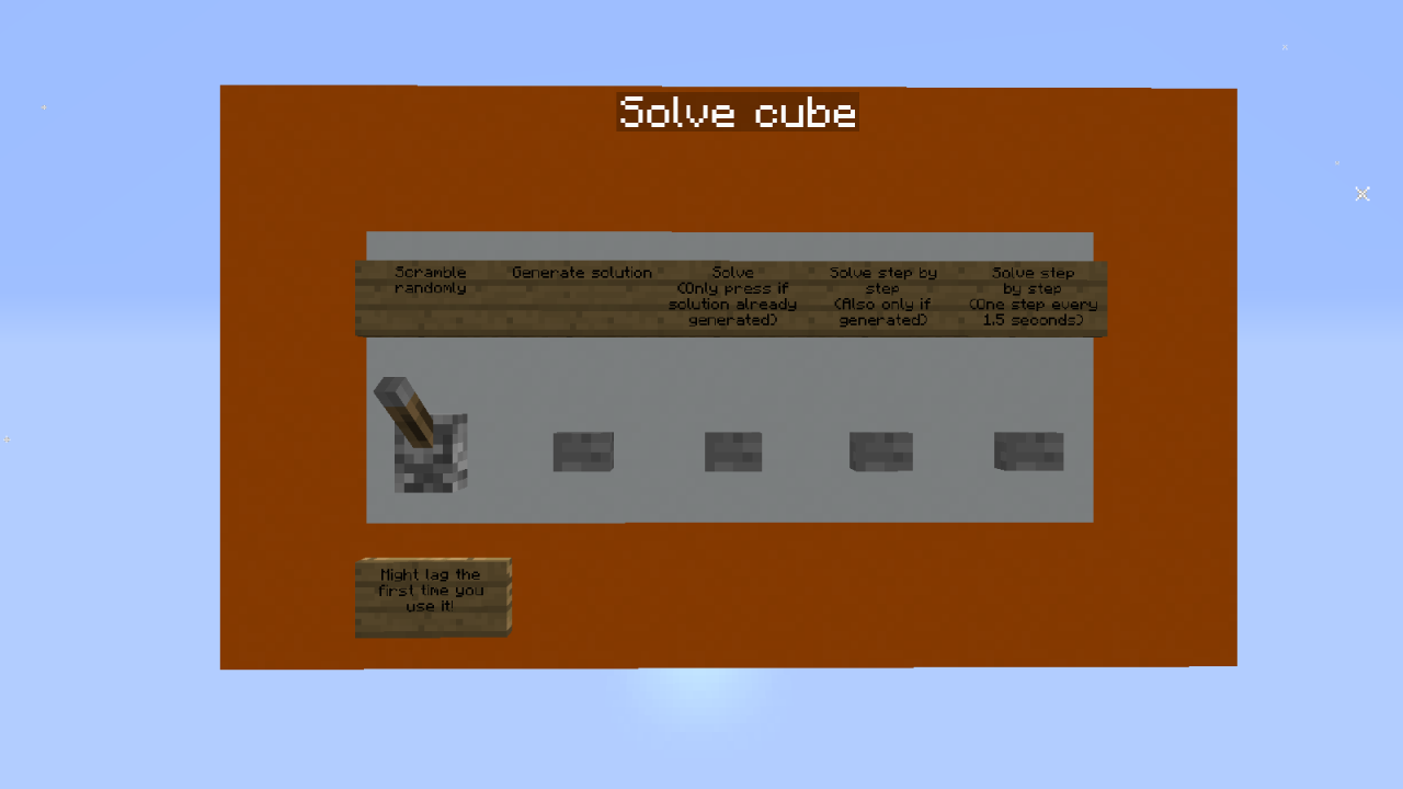 Rubiks cube solver in Minecraft | by Skyball Minecraft Map