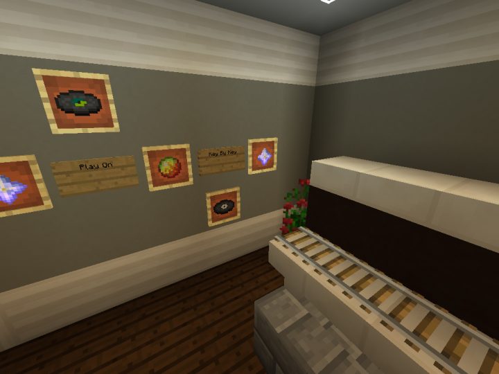 Mediterranean Mansion Pt. 2 Indoor 1st floor Minecraft Map