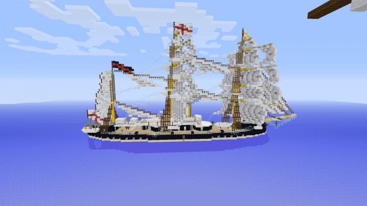 HMS Neptune 19th Century Turret Ironclad Minecraft Map