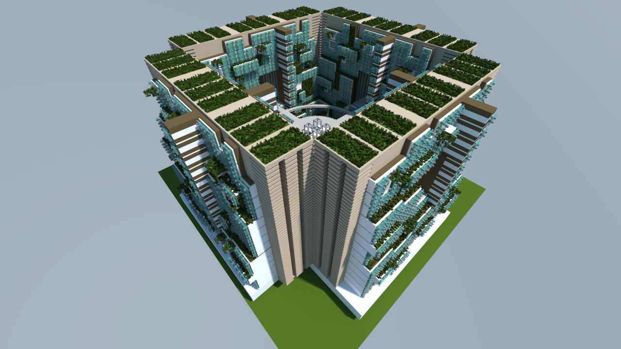 Green complex Minecraft Map