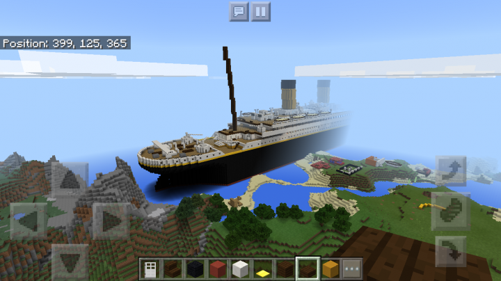 R.M.S Titanic in Minecraft Pocket Edition Minecraft Map