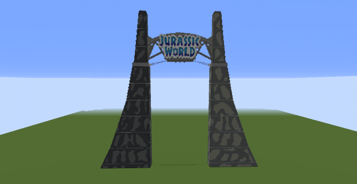 Jurassic World Giant gate Minecraft Map